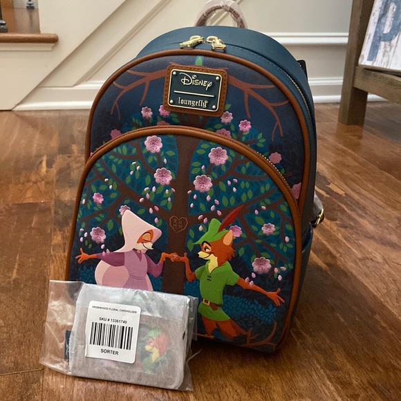 Loungefly | Bags | Disney Loungefly Robin Hood Backpack Cardholder Lot ...